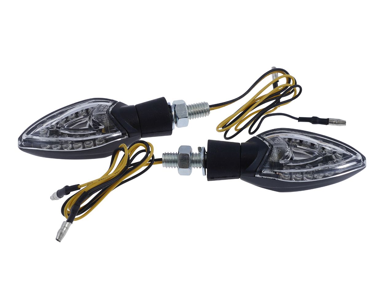 Blinker Paar LED Shin Yo SPADES - 7100601 - Motorrad, schwarz, transparent